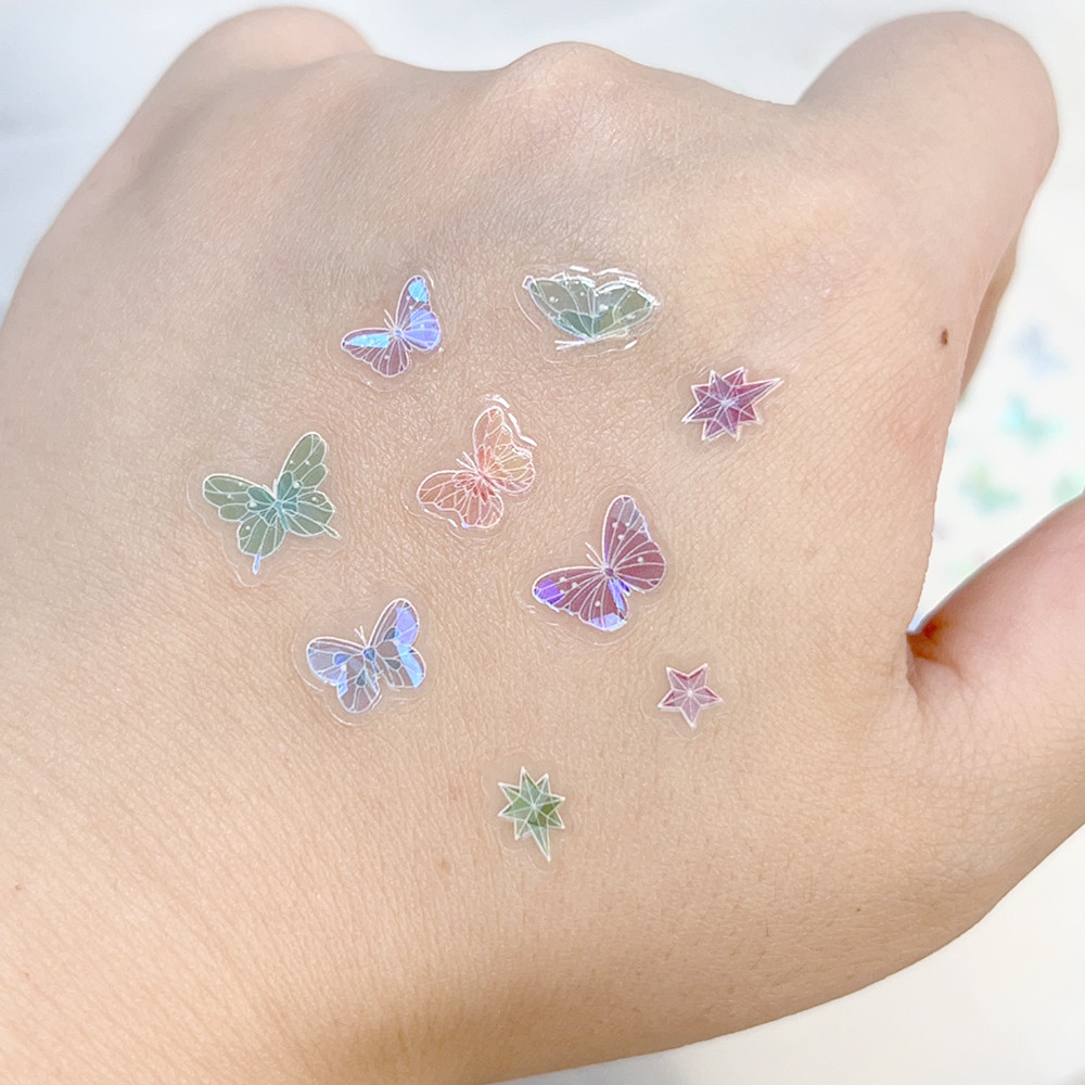 Colorful Butterfly Tattoo Sticker Temporary Waterproof Eyes Face Arm ...