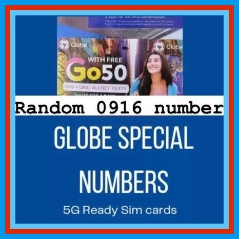 0915 0916 0917 0927 000-999's Random Number Globe Sim card Special Vanity Rare Lucky Number ...