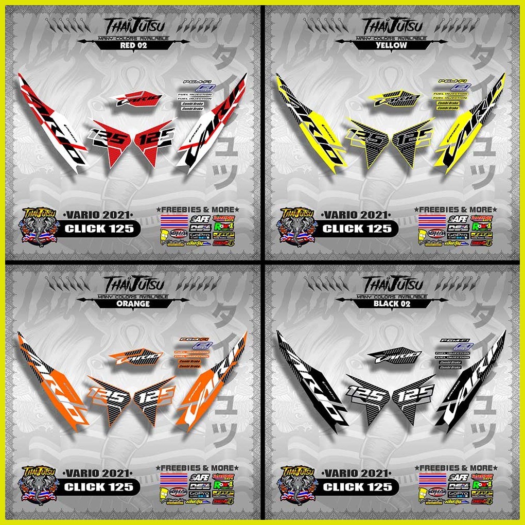 ⚽︎ HONDA CLICK 125 V2 DECALS ( VARIO 2021 )【ThaijutsuStickers】 | Shopee ...
