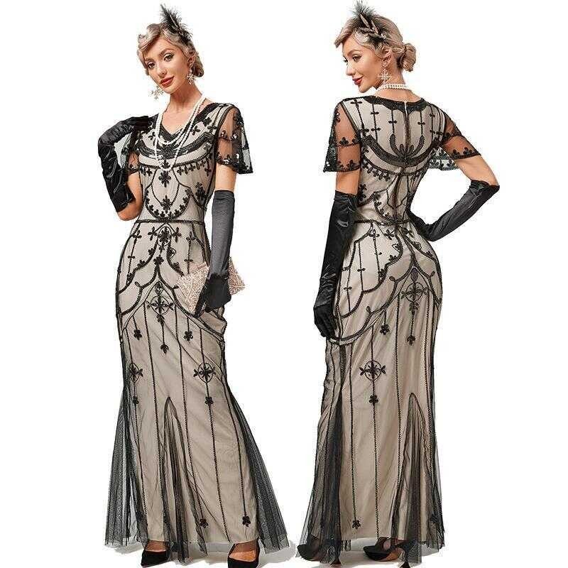 Gatsby Bridesmaid / Wedding Dress 1920S Flapper Tail Mermaid Plus Size ...