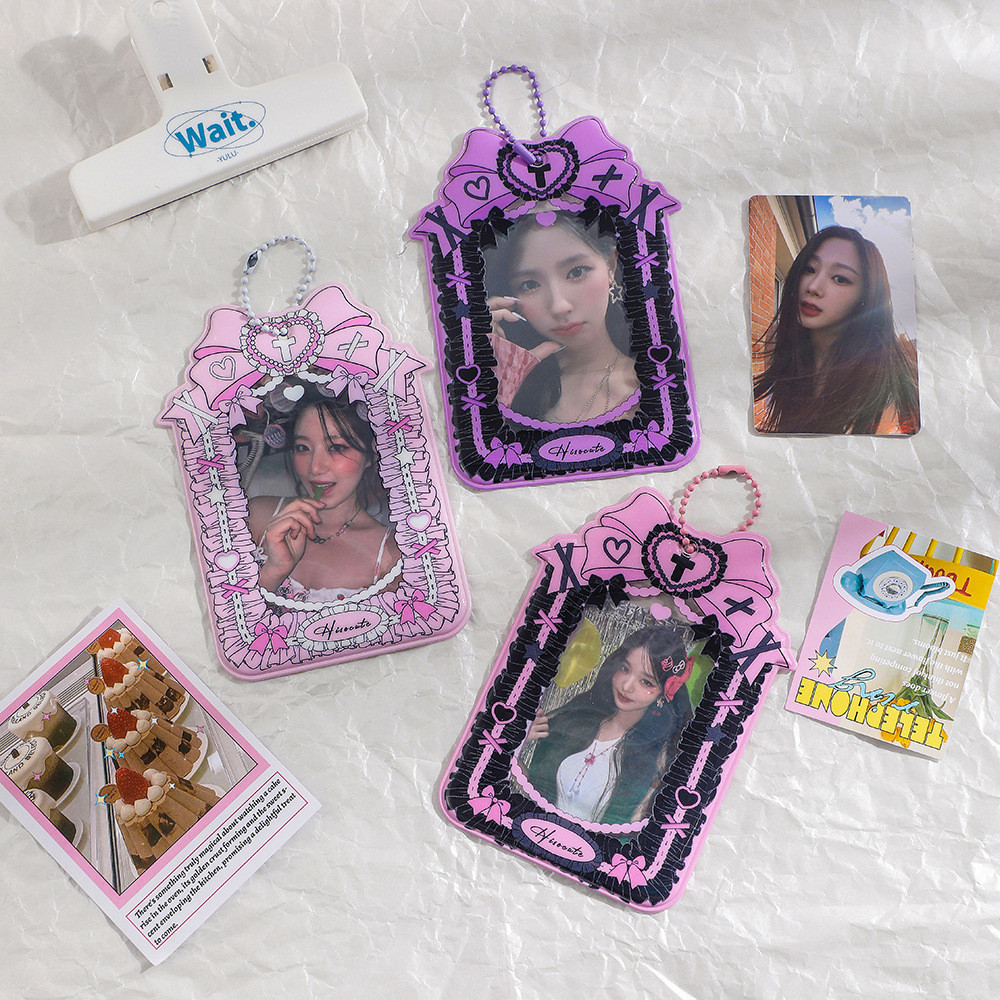 Ins Korean PVC Transparent Card Holder Three Inches Idol Small Card ...