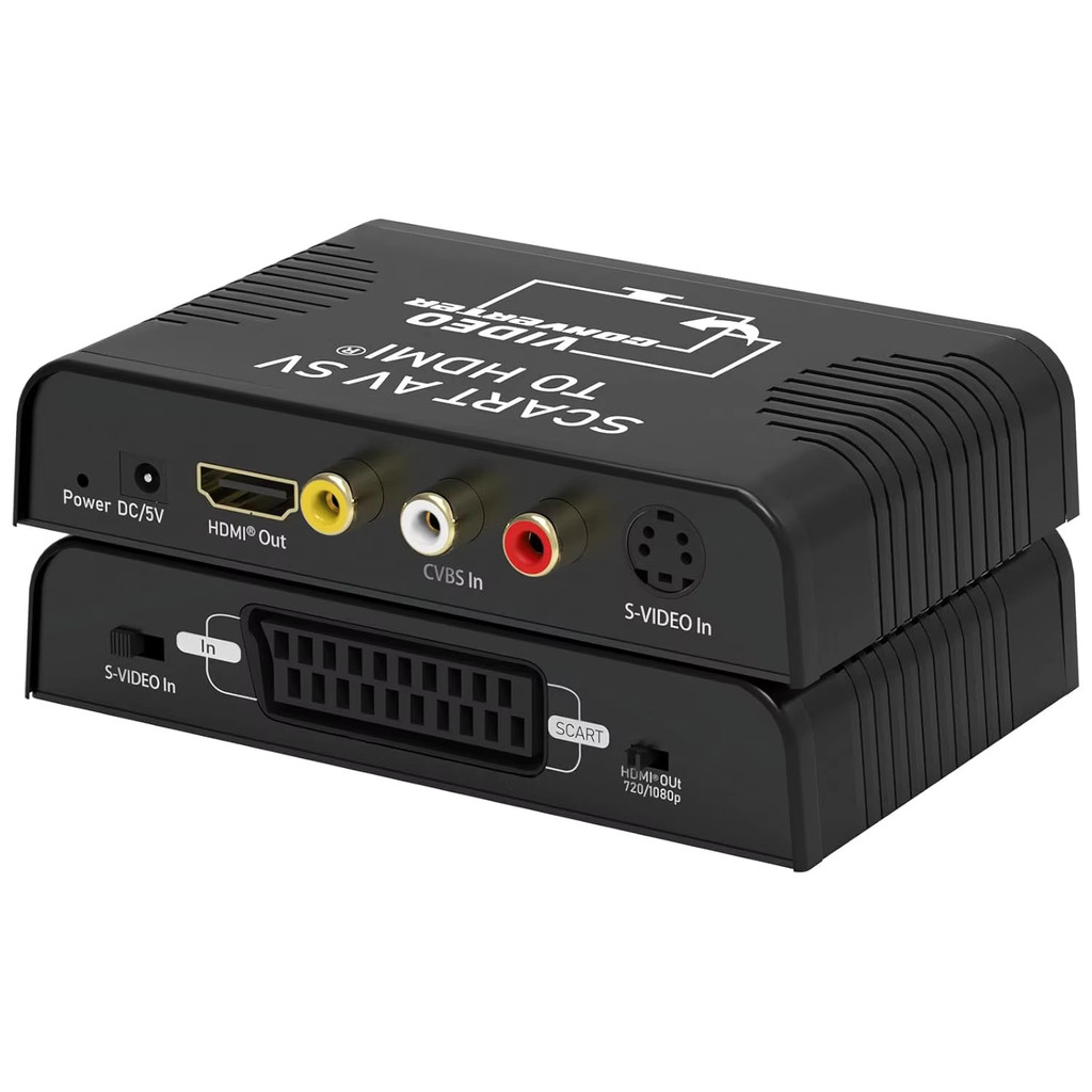 Scart to HDMI converter 3-in-1 RCA AV CVBS Composite R/L Audio Scart to ...