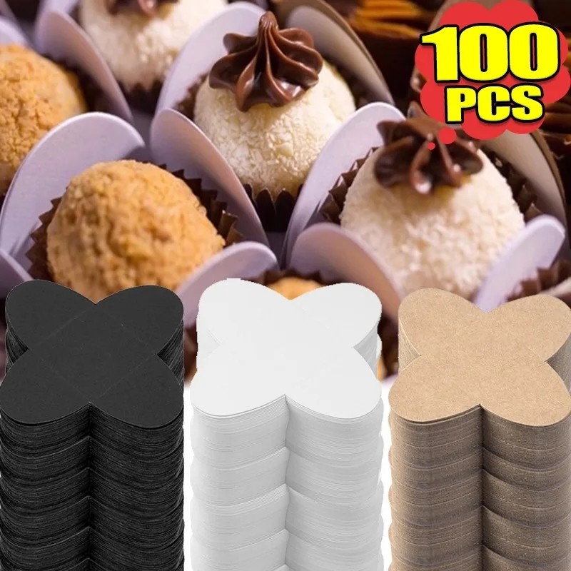 100Pcs Chocolate Packaging Base Paper - Truffle Paper Wrappers - Mini ...