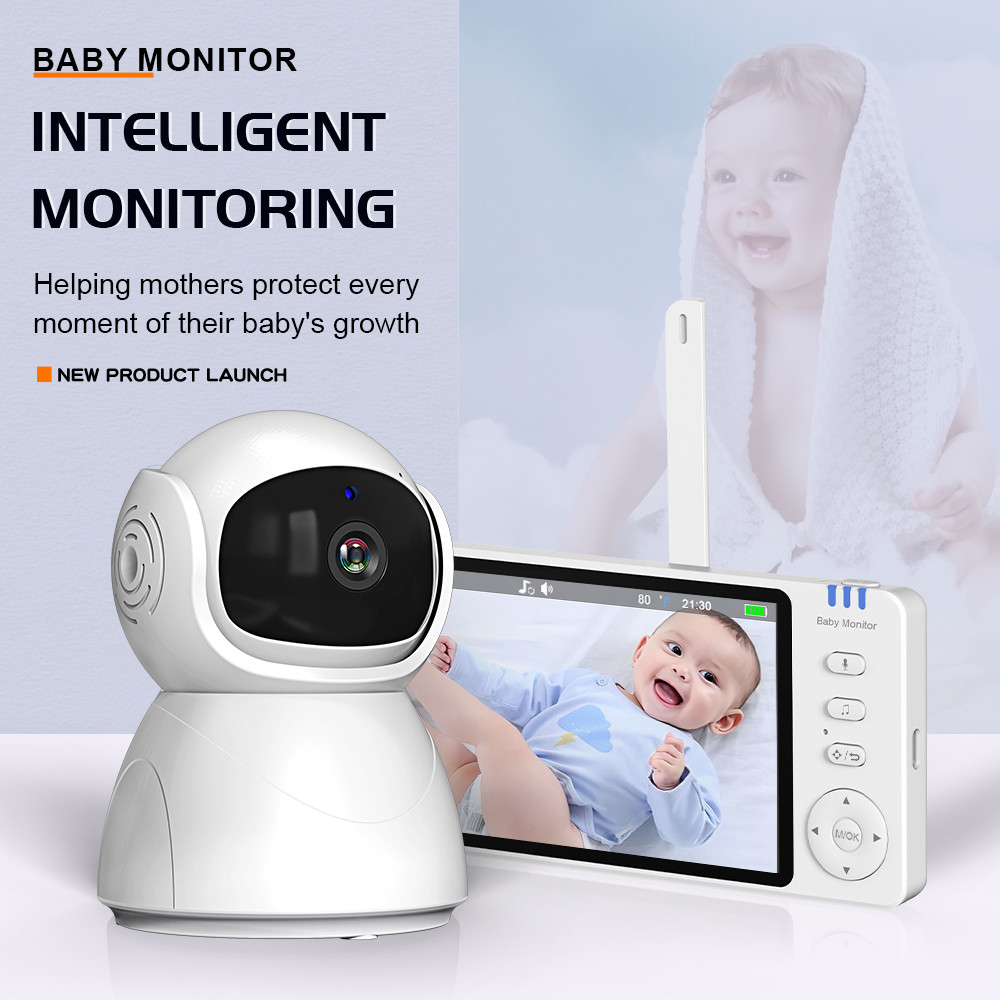 5 Inch IPS Screen Baby Monitor With Camera Battery Electronic ...