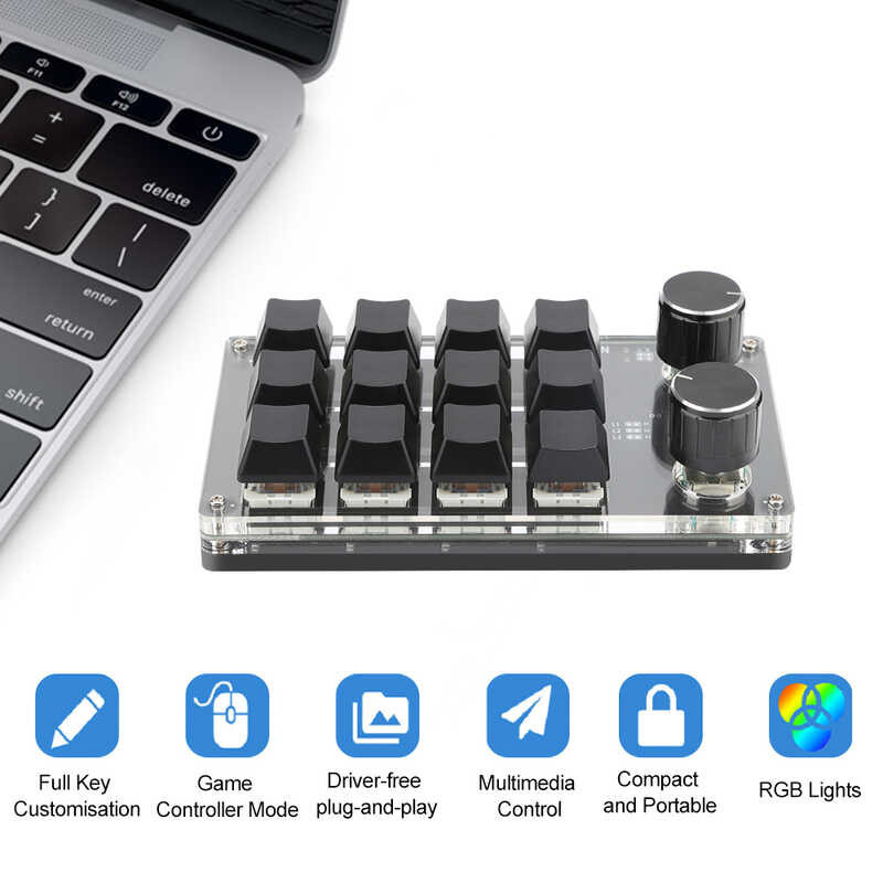 USB Custom Keyboard Volume Button Knob Programming Ro Gaming Photoshop Hotswap Keypad Mechanical ...
