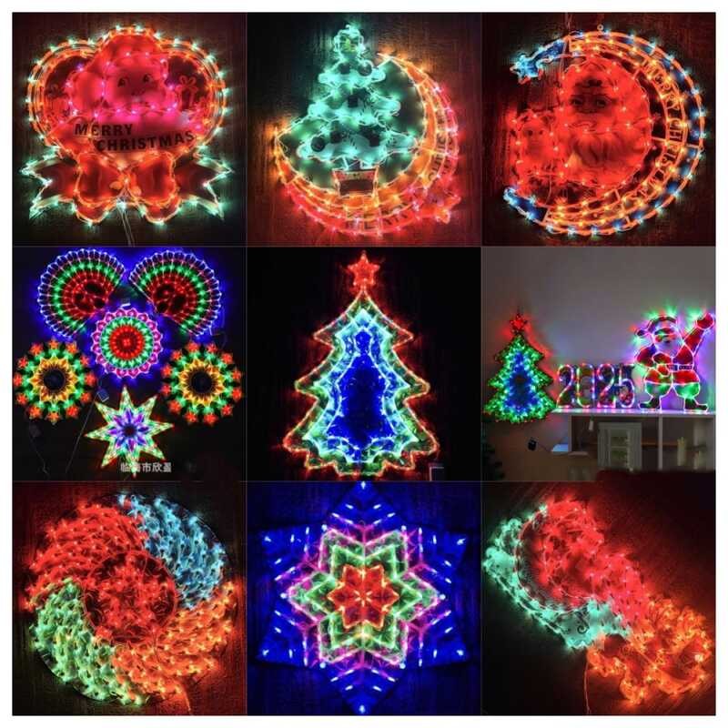 LY KS LED Mabuhay Parol Eye-Dazzg Dancing Christmas Wreath Pasko ...