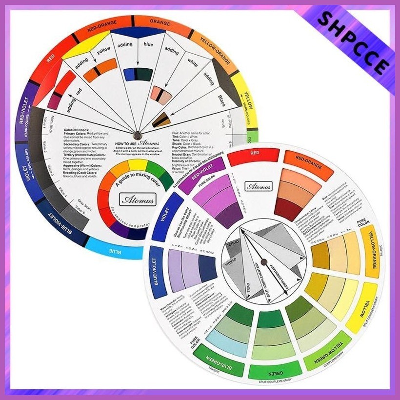 ∇ [Shpcce] color Wheel Paint Color Mixing Guide and Harmony Wheel Match ...