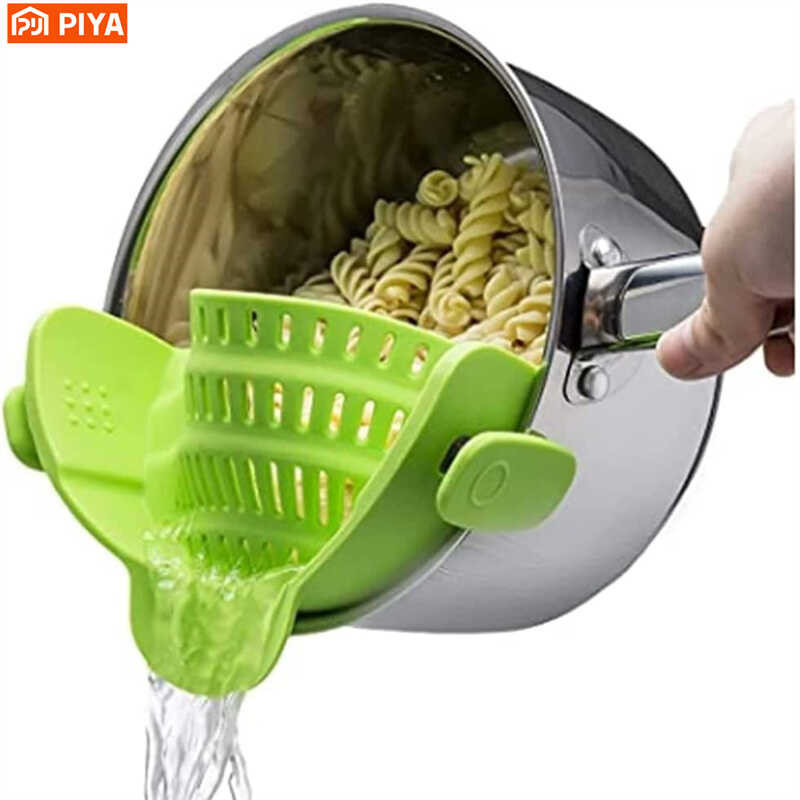 Clip-On 5 Kitchen Food Strainer For Spaghetti Meat Pasta Ground Beef ...