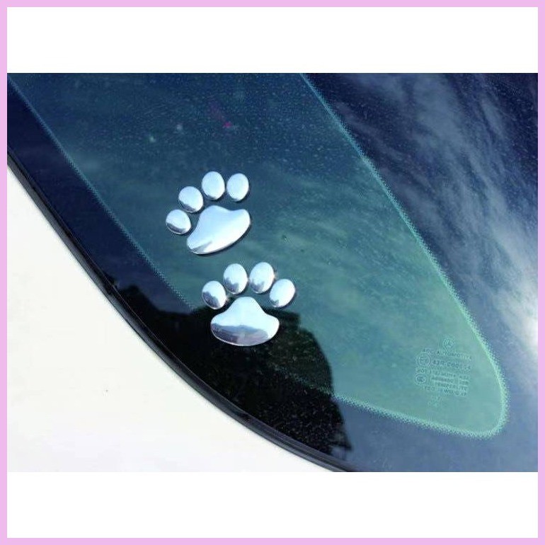 ♨ Car Paw Print Car Sticker Footprint Car Sticker PVC Soft Foot Car ...