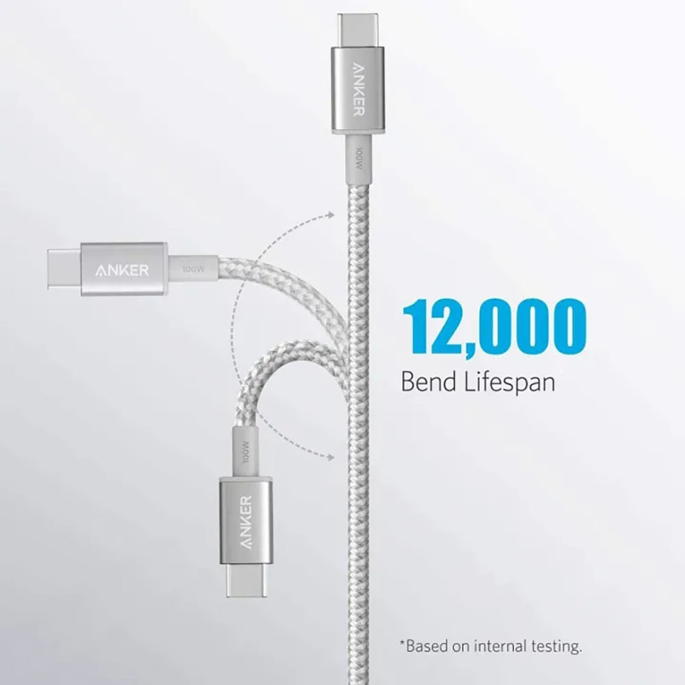 Anker 333 100W USB C Cable Nylon Braid USB C to USB C Cable 2.0, Type C ...