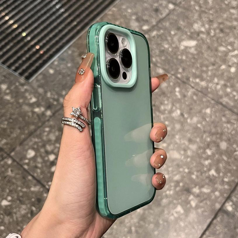Yellow Colored Edge Phone Case For iPhone 15 Pro Max 15 Pro 15 14 13 12 ...