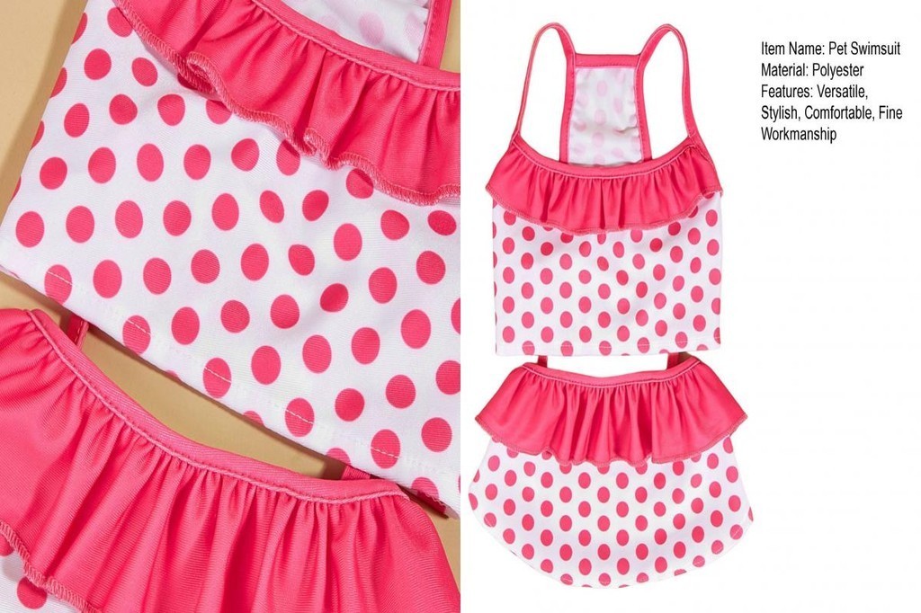 GH| Pet Swimsuit Polka Dot Pet Swimsuit Colorful Polka Dot Dog Swimsuit ...