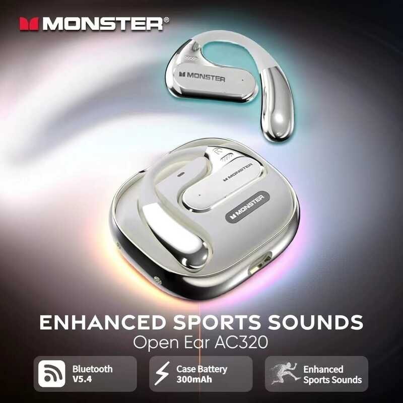 Monster Enhanced Sports Sounds OWS Headphone OPEN Ac320 Wireless ...