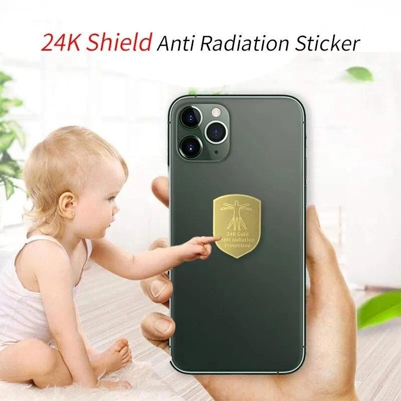 24K Gold Anti Radiation Mobile Phone Stickers Healthy Scalar Energy ...