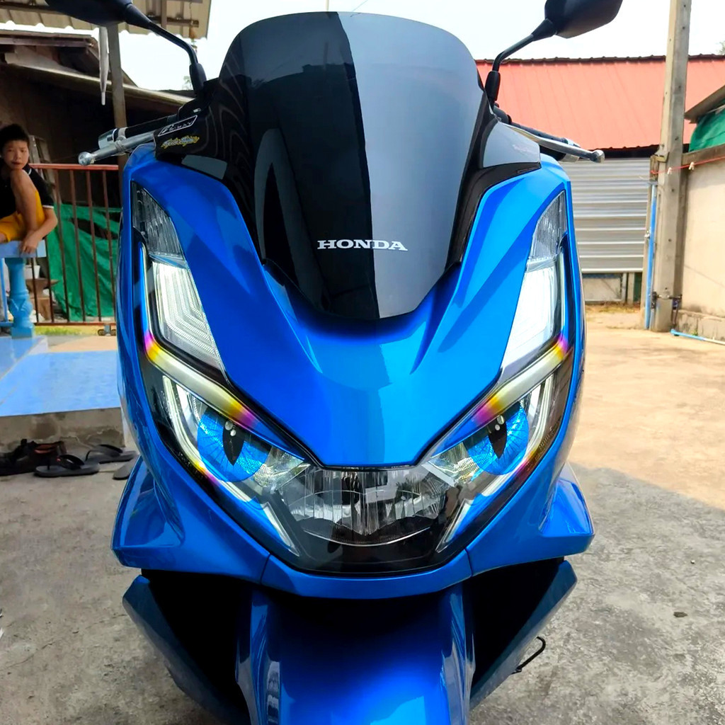 For Honda PCX160 PCX 160 Motorcycle Headlight Stickers Moto Head Light ...