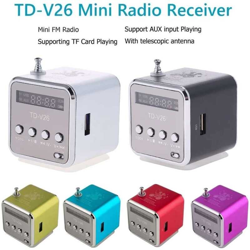Td-V26 Portable Digital Wireless Speaker Mini FM Radio Receiver 1.0 ...