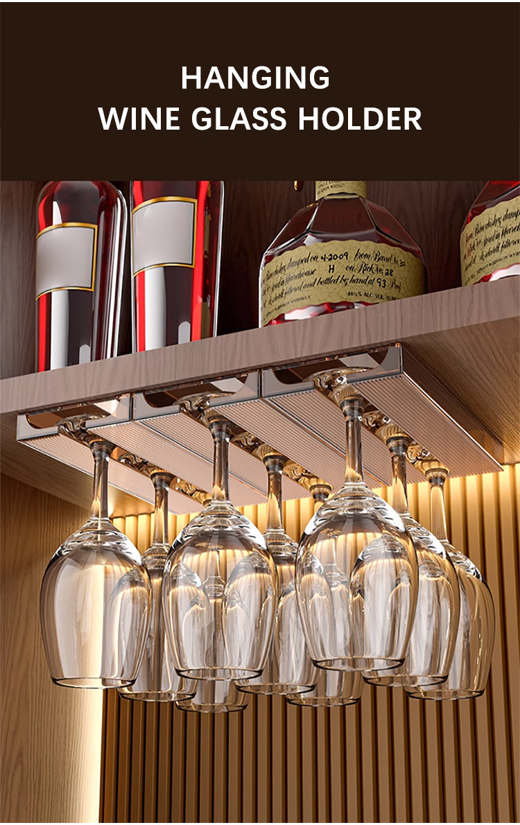 Home Wine Glass Upside-Down Rack Bar Household Self-Adhesive Goblet ...