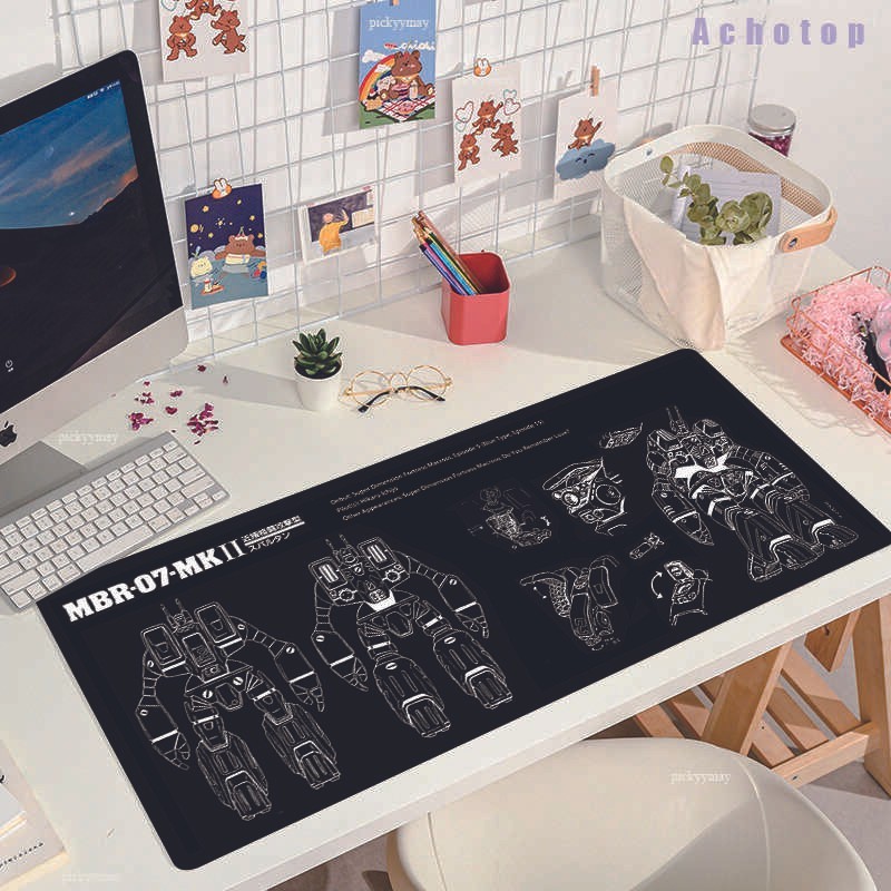 Cute Tall robot Black And White Pad Large Gaming Mouse pad Gamer ...