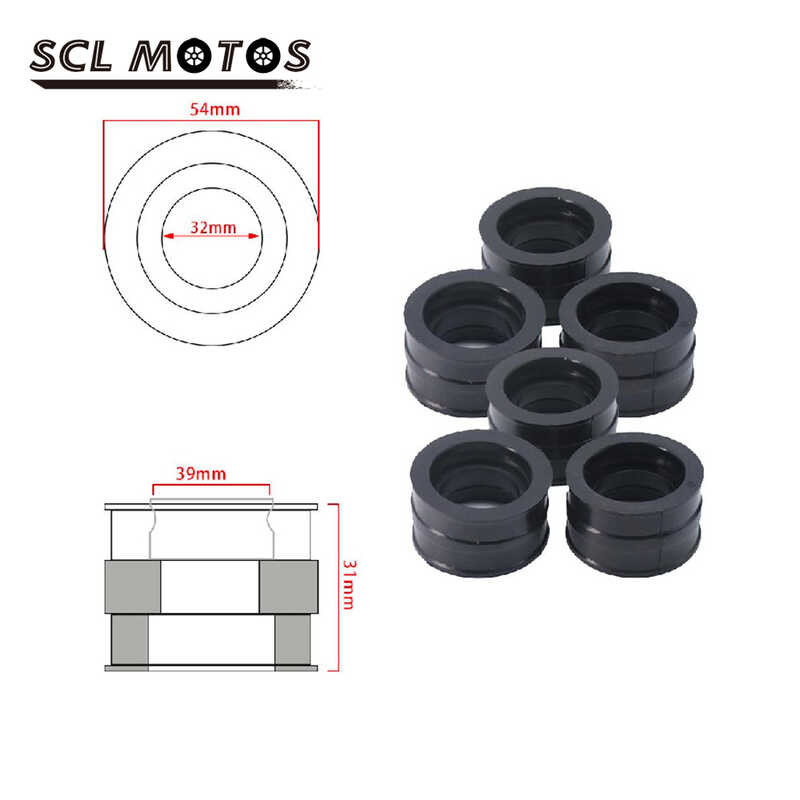 SCL MOTOS 6pcs Carb Rubber Motorcycle Carburetor Adapter Intake ...