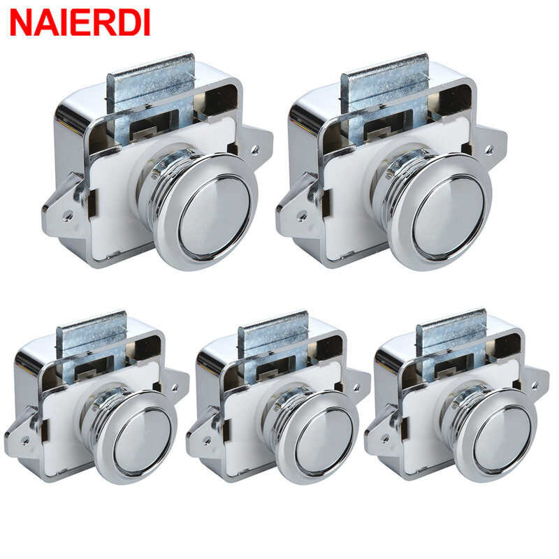 ♥ NAIERDI 5Pcs Camper Car Push Lock RV Caravan Boat Motor Home Cabinet ...