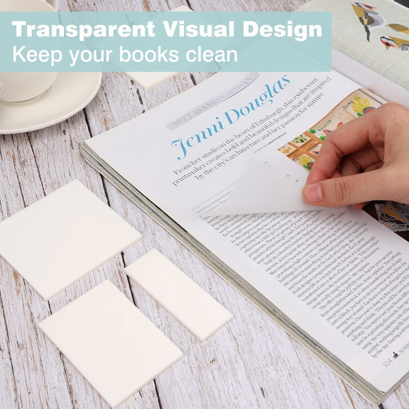 (50 Sheets/ Pack) 3 Sizes Transparent Sticky Note - Waterproof Self ...