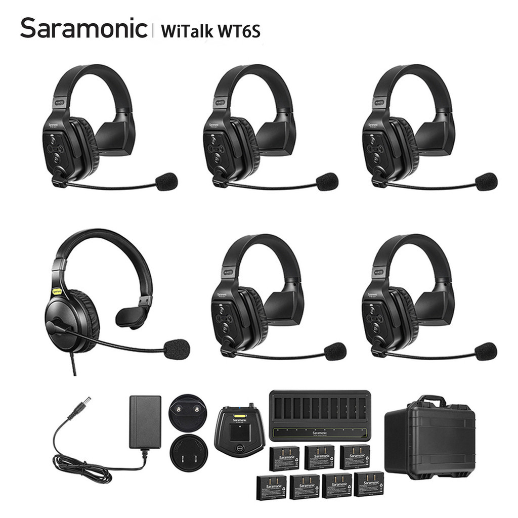 Saramonic WiTalk WT6S Single-ear Full-Duplex Wireless Intercom Headset ...