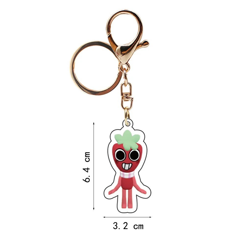 Horror Game Dandy's World Keychains for Accessories Bag Shrimpo Gigi ...