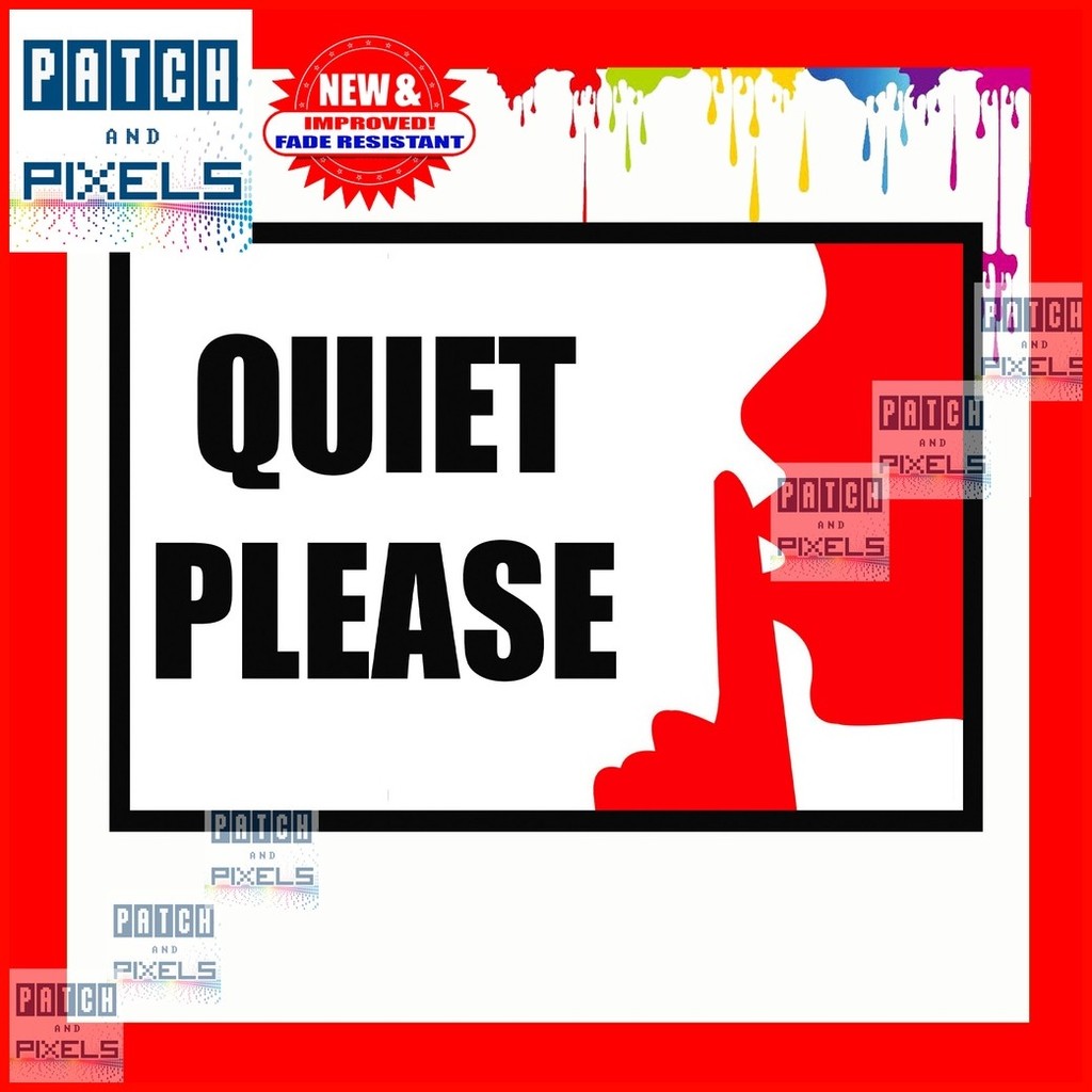 Silence Please Sign Laminated/PVC/Sticker/Metal Sheet 8 x 10 inches ...