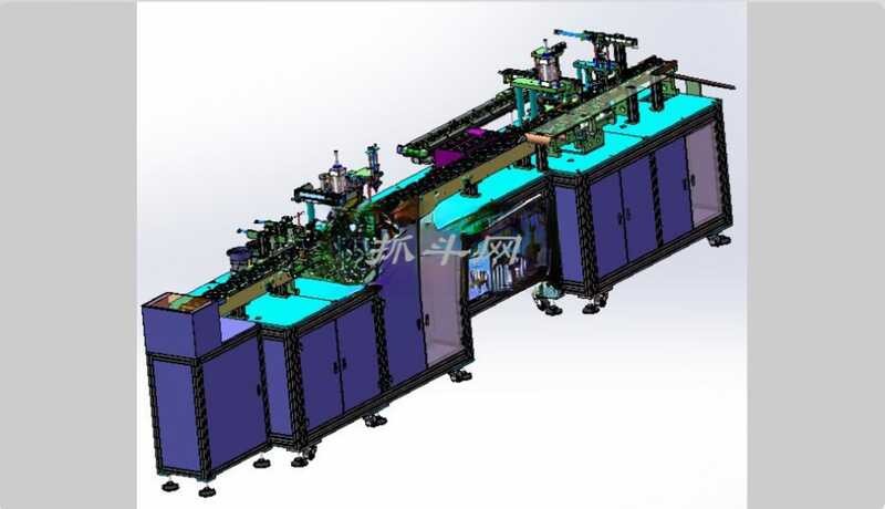 Linear cooling fan assembly machine 3D drawing printing SW model CAD ...