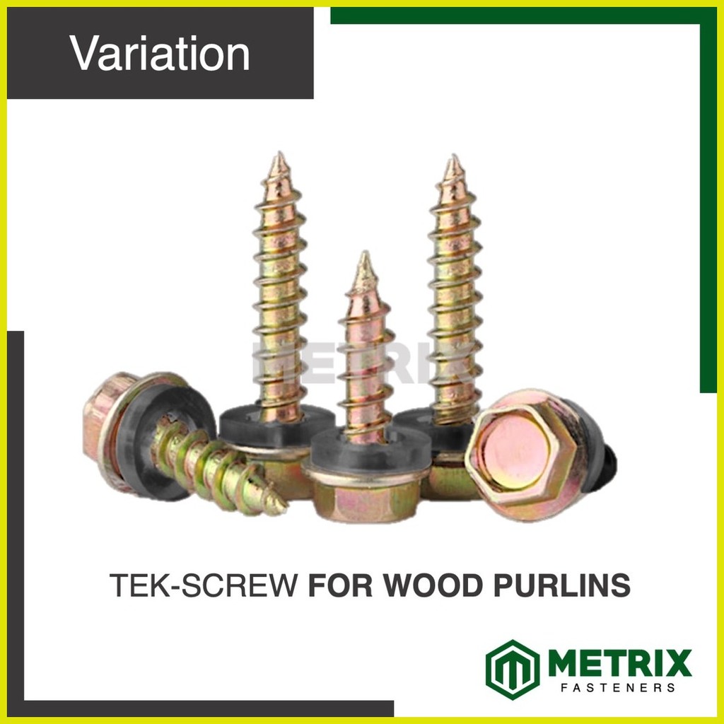 10-50pc Tek Screw for Purlins / Tex Screw for Roofing ( For Steel ...