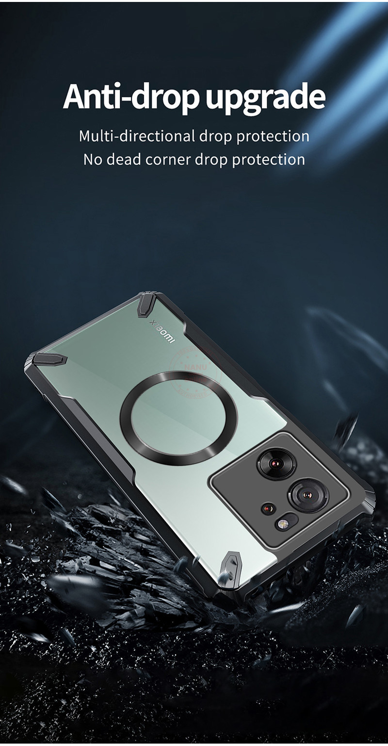 NANU For Xiaomi 13T 13T Pro 5G Magnetic Attraction Case Hard [Bull ...