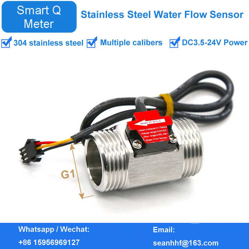 Intelligent flowmeter Table 1-inch water flow sensor measuring flow temperature flow velocity ...