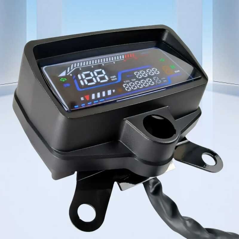 LCD Speedometer Display Digital Odometer Tachometer gamit ang Clock ...