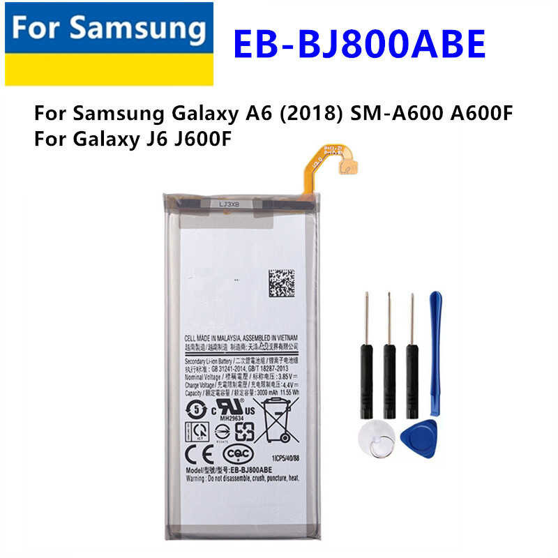 EB-BJ800ABE 3000mAh Battery Samsung A6 (2018) SM-A600 A600F For Galaxy ...