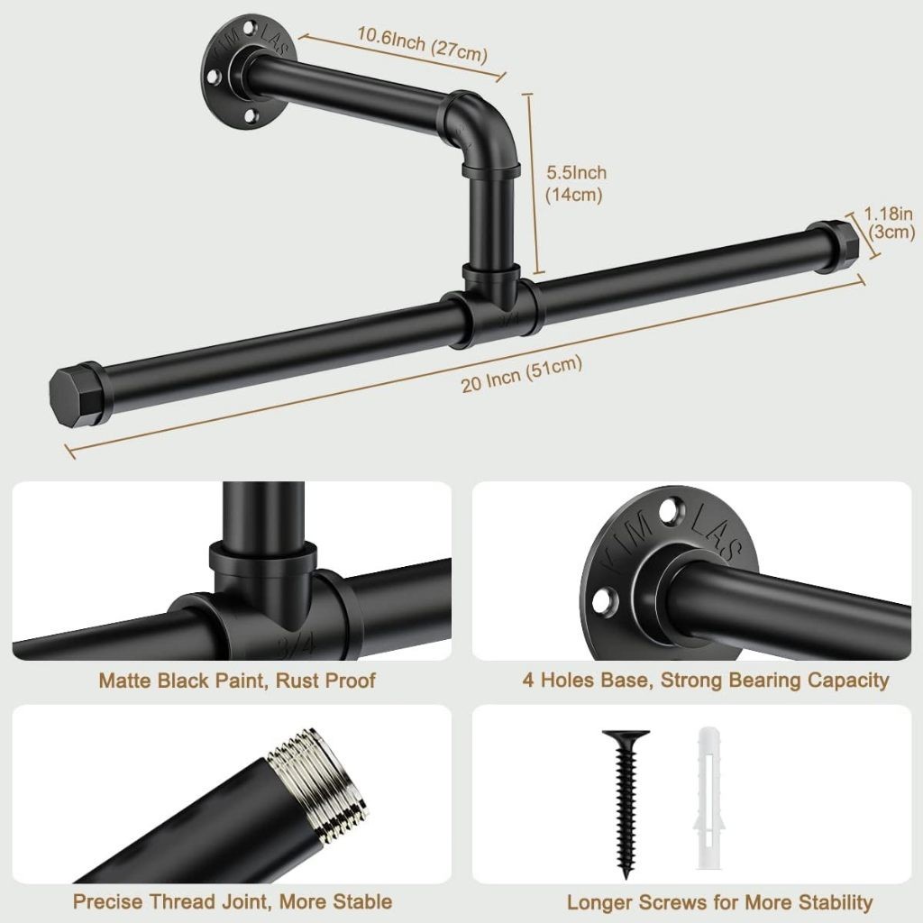 Heavy Duty Wall Mounted Hanger Rack Drying Rack Multifunctional Iron ...