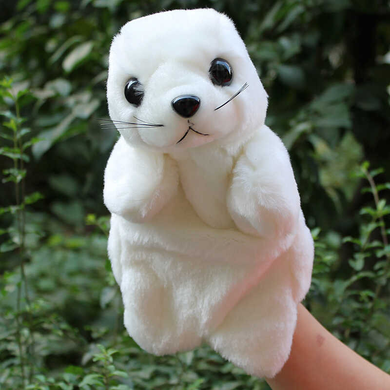 Mga leon dagat puppets Christmas gift 30cm Plush kamay puppet Hayop ...