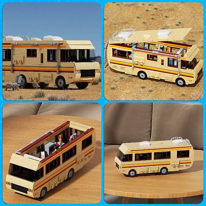 New Breaking Bad Pinkman Cooking Lab RV Car Building Blocks Set Walter ...