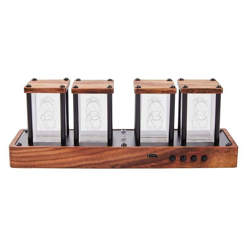 Tube Colorful Nixie Clock LED Desop Clock Color Changing Glow Tube USB ...