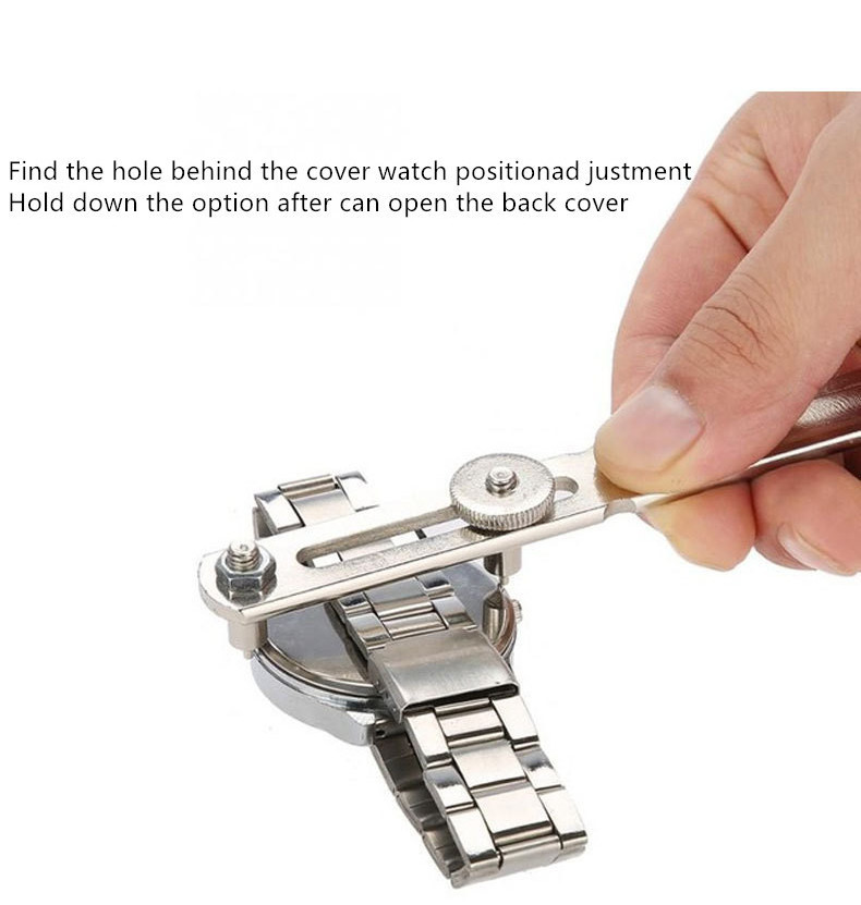 Adjustable Metal Watch Back Remover Tool Wrench Type Watch Case Back ...