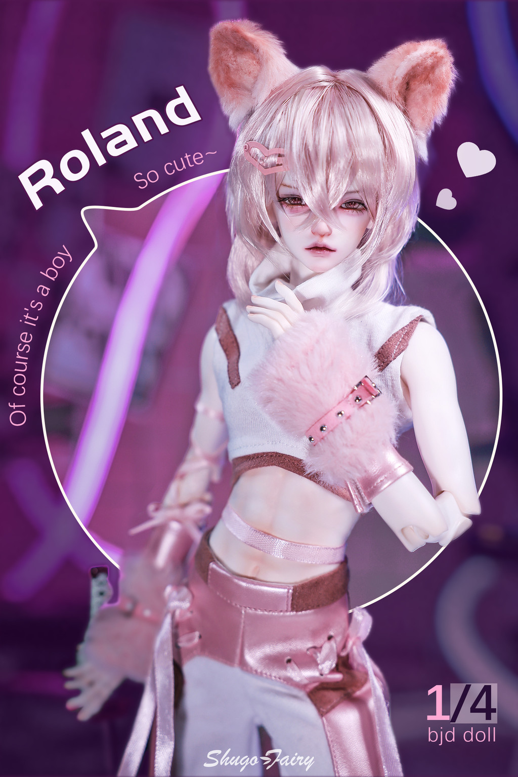Roland E Bjd Doll 1/4 Fullset Bjd Costume Romantic Pink Style Toy ...