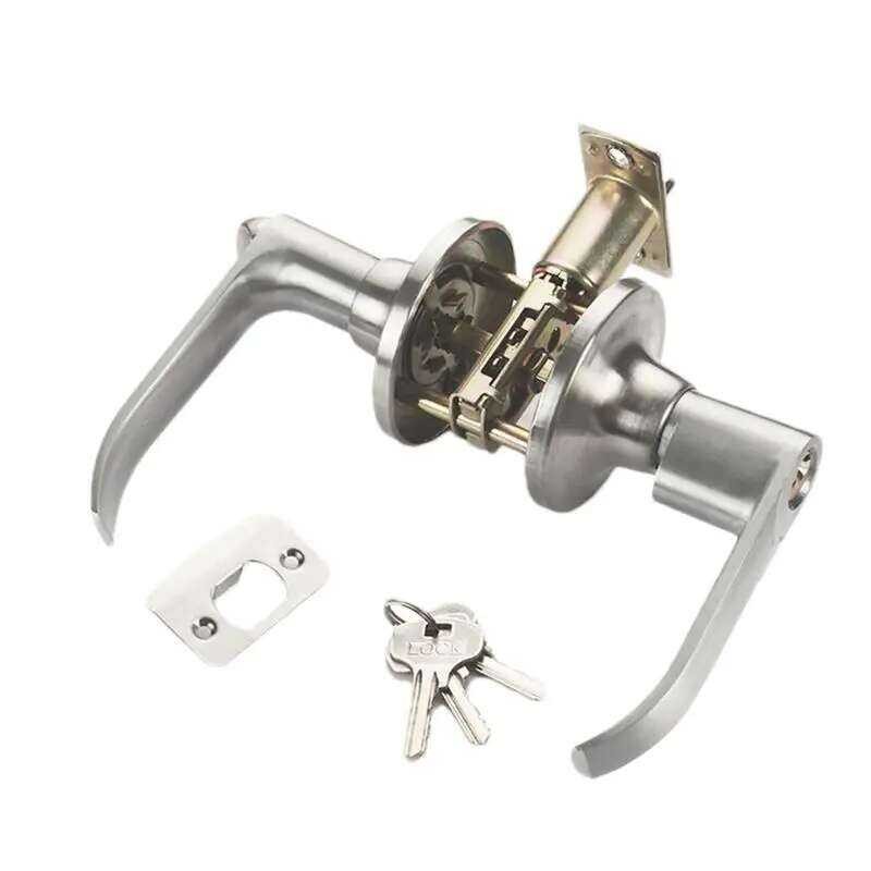 Set Door Spherical Three Bar Silent Handle Lock Sa 3 Keys Para Sa Kama ...