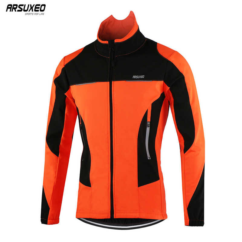 ʚΐɞ ARSUXEO Men Nagsiksiklo Winter Thermal Windbreak Waterproof Bike ...