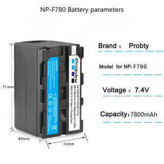 7800mAh NP-F780 NP-F770 F770 F750 NP-F750 Battery para sa Sony NP F970 F960 F550 F570 QM91D 7 ...