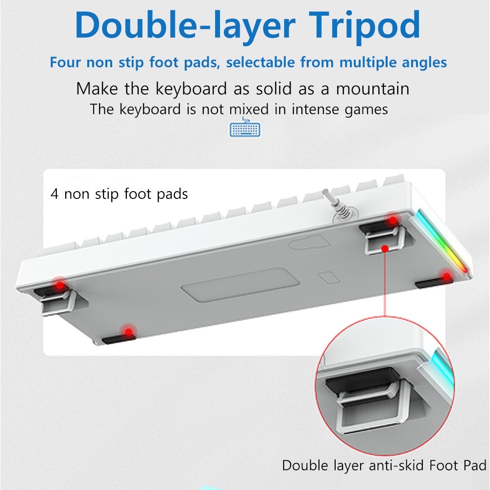 ♞Xtech K620 K550 K880 Mechanical Keyboard 61key RGB Light Wired Gaming ...