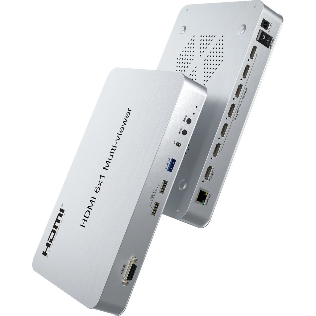 1080p 4K 60hz 6x1 HDMI Multiviewer 2 3 4 5 6 Screen Divider 6x1 Quad ...