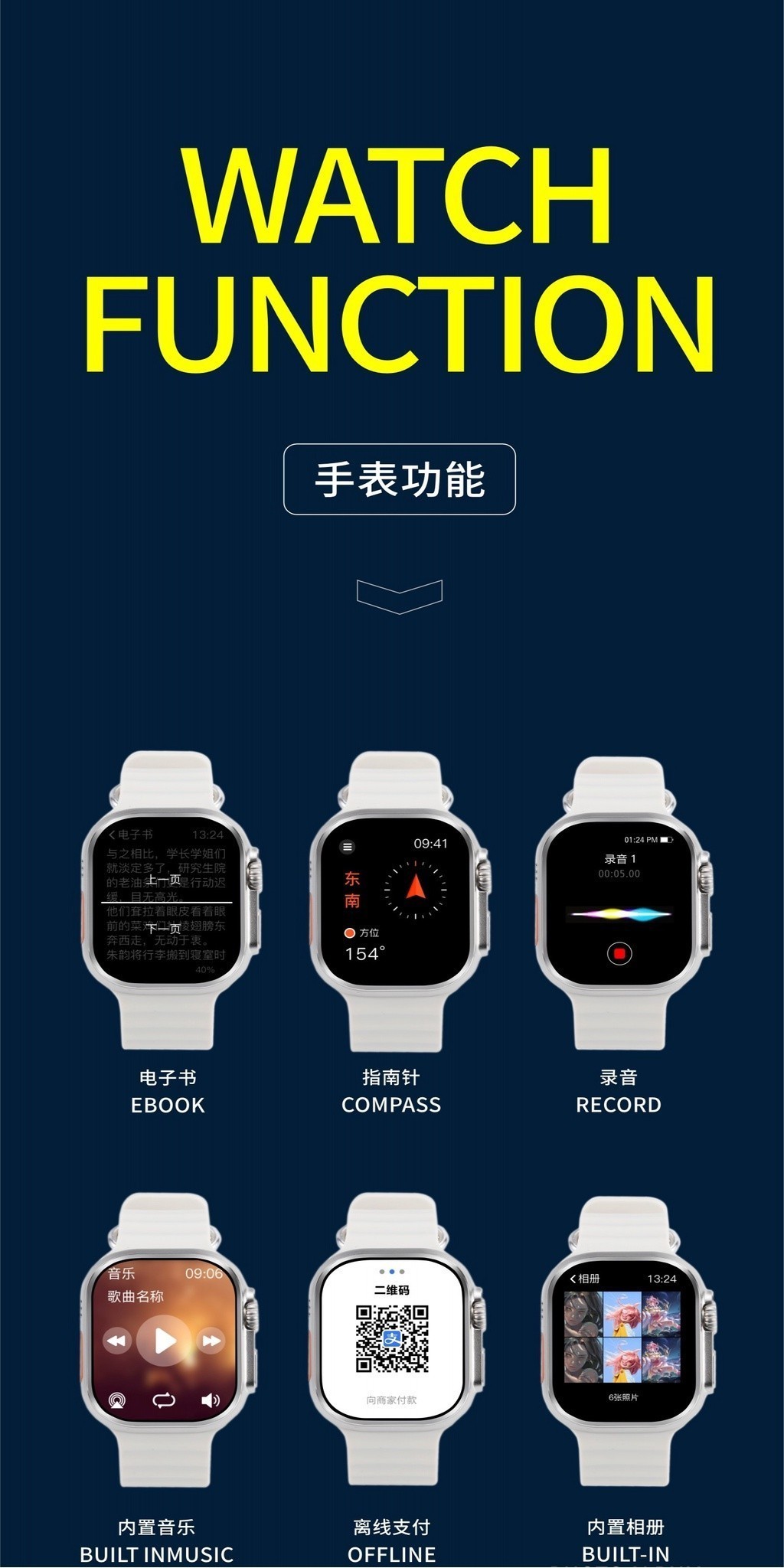 Hello3+ HELLO WATCH 3 PLUS Smart Watch Series 8 Ultra 2.04 Inch Amoled ...