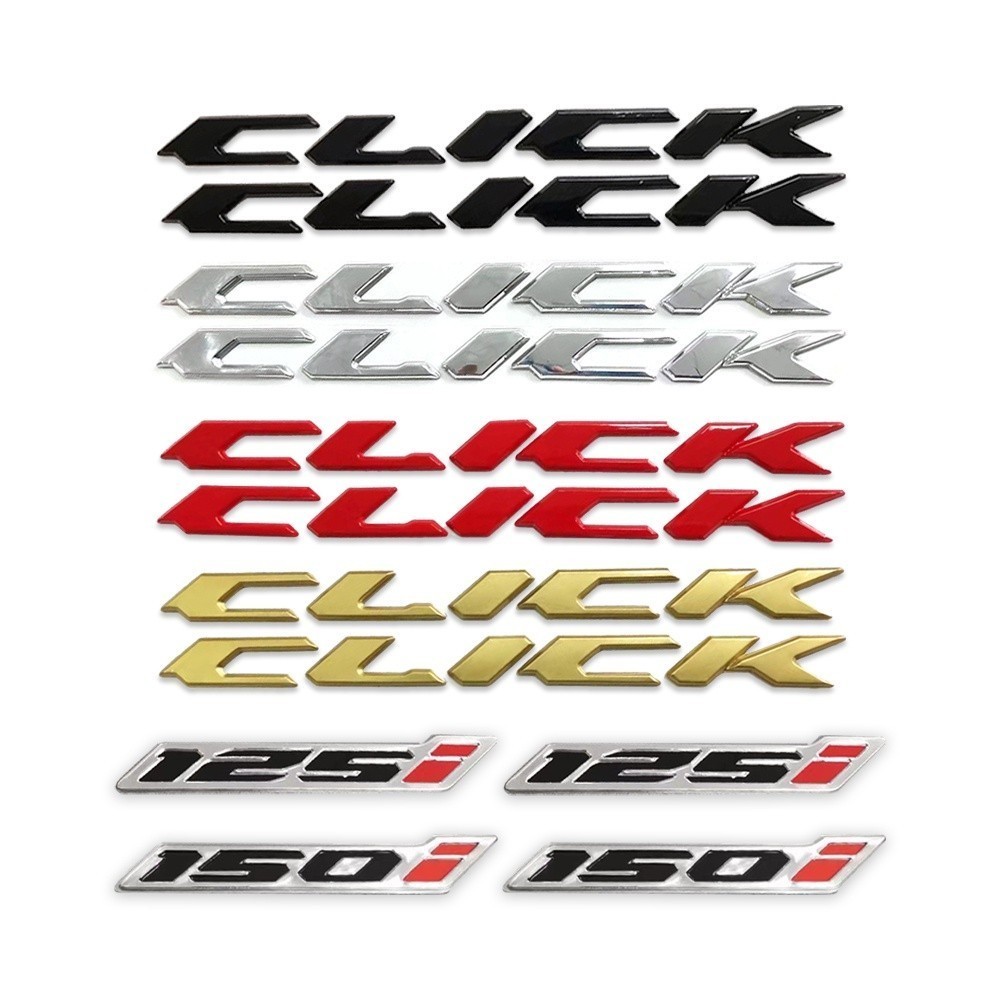 For Honda Click 125i Emblem For Motorcycle Logo Black Gold Silver 3D ...