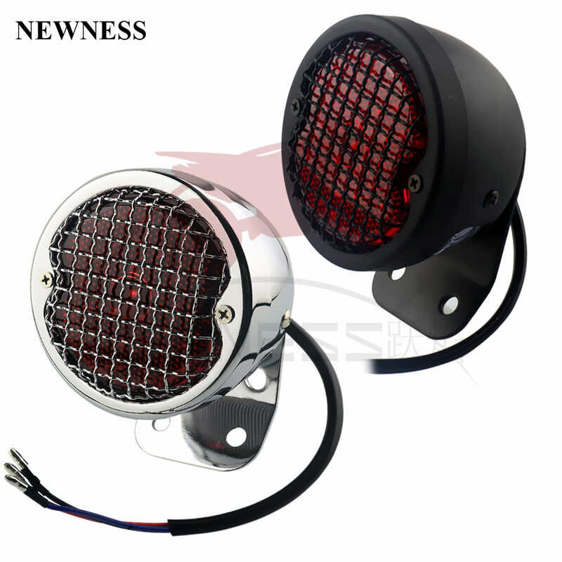 Motorcycle Retro Brake Full Steel Taillight Rear Stop Light Tail Lamp ...