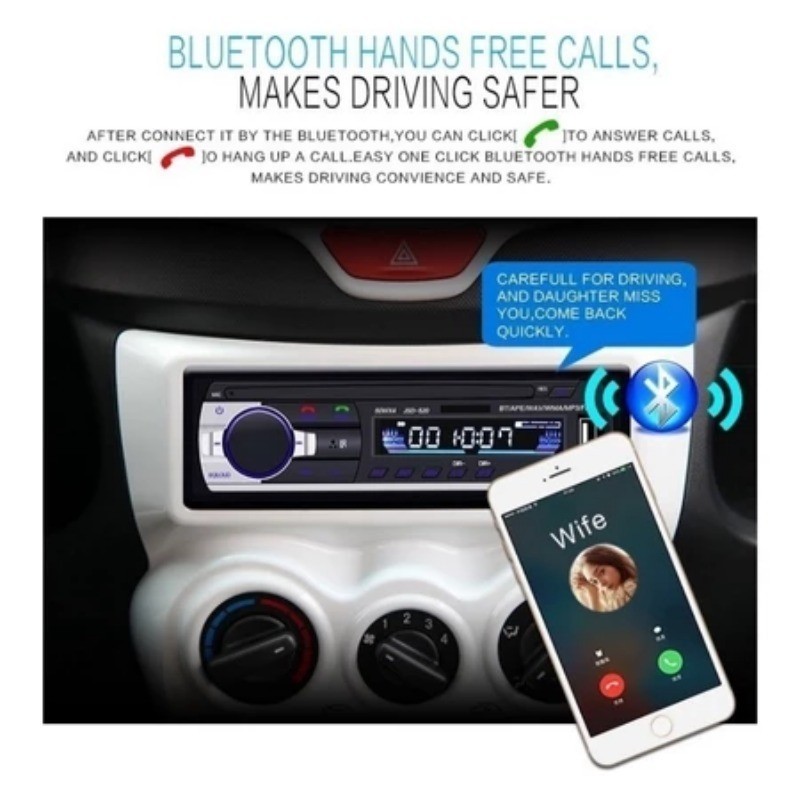 Car Stereo With Bluetooth Handsfree Support USB/SD MP3 Audio Player 1 ...