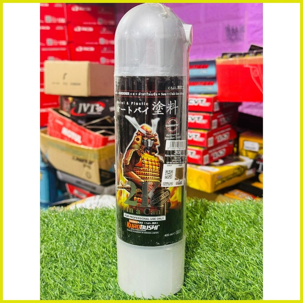 SAMURAI KUROBUSHI 2K06 EPOXY METAL PRIMER (SILVER GREY) SPRAY PAINT ...